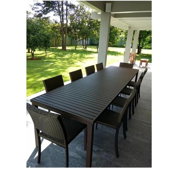 Jogo De Mesa Alumínio 10 Cadeiras De Jantar Cozinha Jardim - Sarah ...