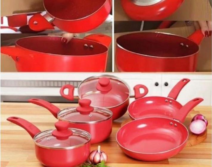 Jogo de Panela Color Day Vermelha - Lá cusine - Jogo de Panelas ...