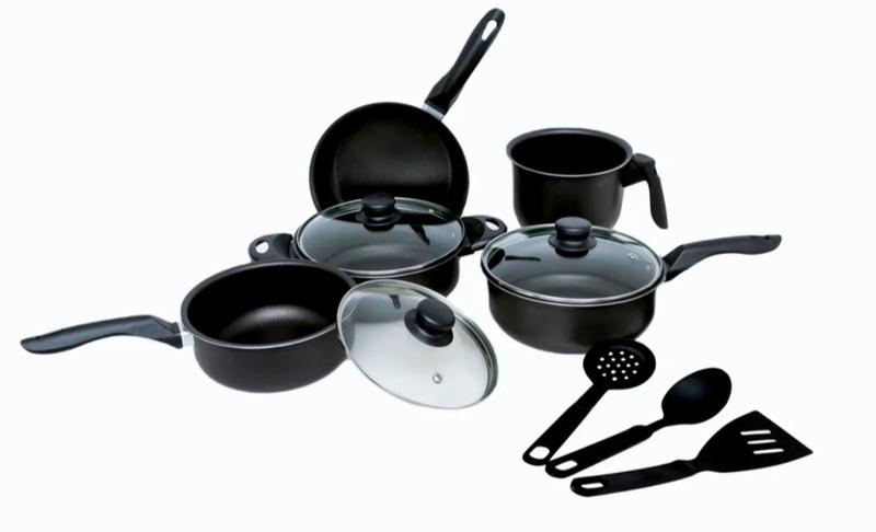 Jogo de Panela TEFLON 8 Peças Luxo - Manolar - Jogo de Panelas ...