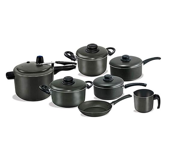 Jogo De Panelas 07 Peças Millenium Antiaderente Grafite Ramo - Ramos ...