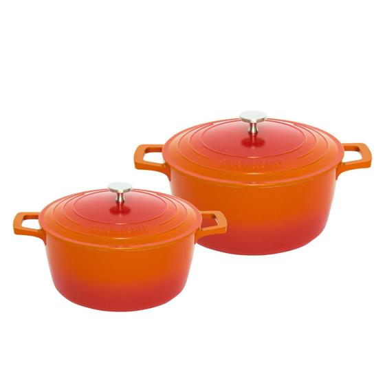 Jogo de Panelas 2 Peças Antiaderente Revestimento Cerâmico Fogão ...