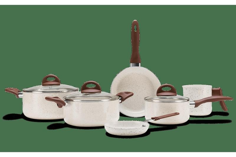 Jogo de Panelas Antiaderente Ceramic Life Smart Plus 6 peças Brinox ...