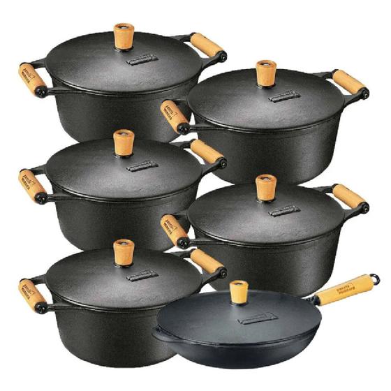 Jogo De Panelas Caçarolas De Ferro Fundido Da Panela Mineira - OkayShop ...