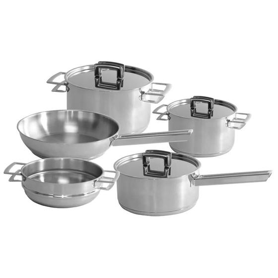 Jogo de Panelas Tramontina Brava Aço Inox 5 Peças - Brinox - Jogo de ...