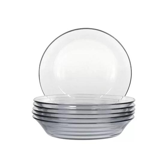 Jogo De Prato Sopa Fundo Astral Temperado Duralex - 6 Unidade - Nadir Figueiredo - Prato Fundo ...