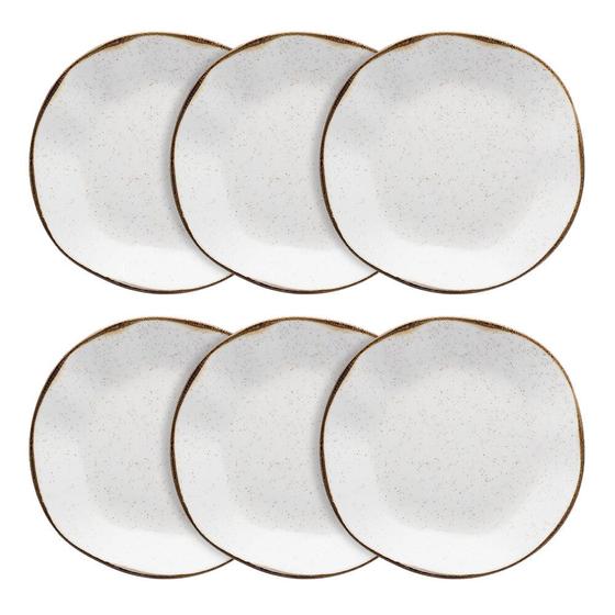 Jogo de Pratos de Porcelana Fundos Ryo Maresia 22,5cm 6 peças - Oxford ...