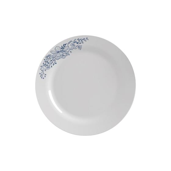 Jogo De Pratos Raso Flower Opaline Menu Vidro Kit 6 Peças - NADIR ...