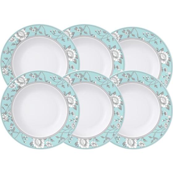 Jogo de Pratos Rasos Tramontina Porcelana Helen 27cm 6 Pç - Prato Raso ...