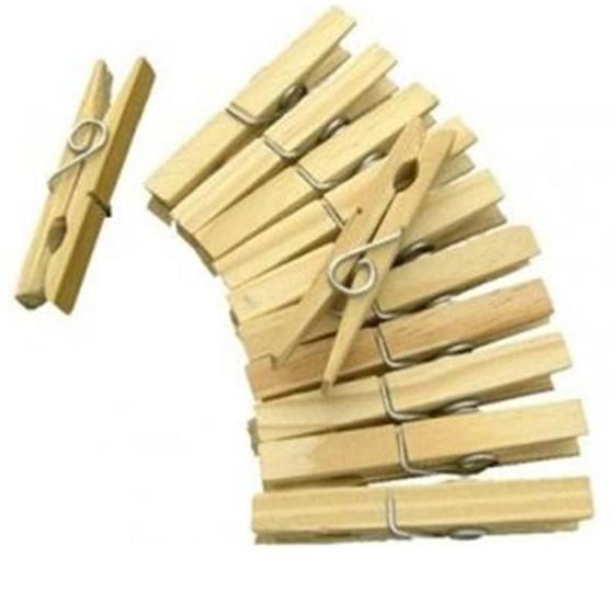 Jogo De Prendedor De Roupas 36 Unidades Em Madeira - Toda Casa ...