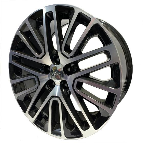 Jogo de Rodas Jeep Compass 2022 Aro 20 5x110 ET30 Preto Diamantado ...