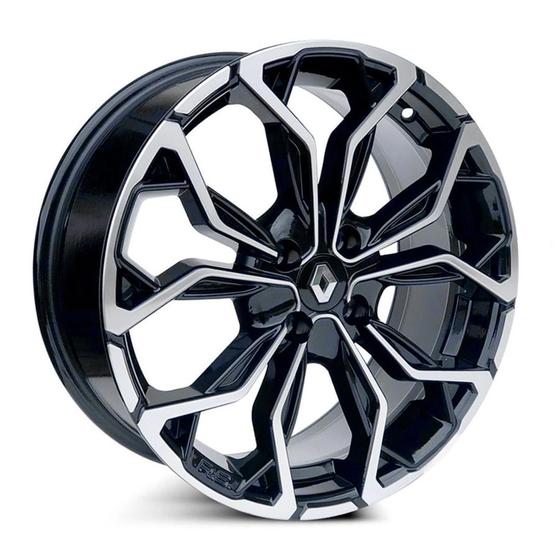 Jogo de Rodas Renault Sandero RS Aro 15 x6 4x100 ET42 M16 Preto Diamantado - KR Wheels - Roda de ...