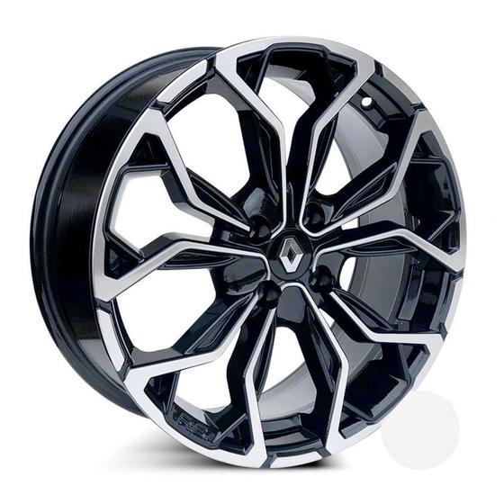 Jogo de Rodas Renault Sandero RS Aro 17 x 7 4x100 ET42 M16 Preto Diamantado - KR Wheels - Rodas ...