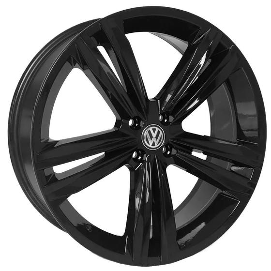 Jogo de Rodas Tiguan R-Line Aro 20 x 7,5 4x100 ET38 Volkswagen S18 Black - KR Wheels - Rodas ...