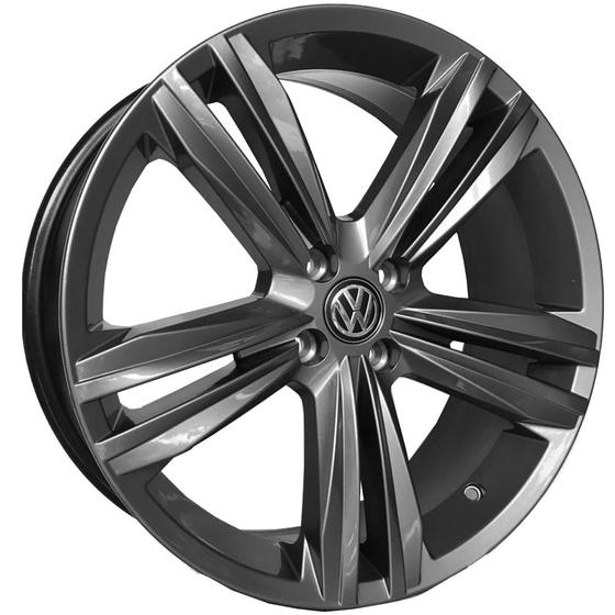 Jogo de Rodas Tiguan R-Line Aro 20 x 7,5 4x100 ET38 Volkswagen S18 Grafite - KR Wheels - Roda de ...