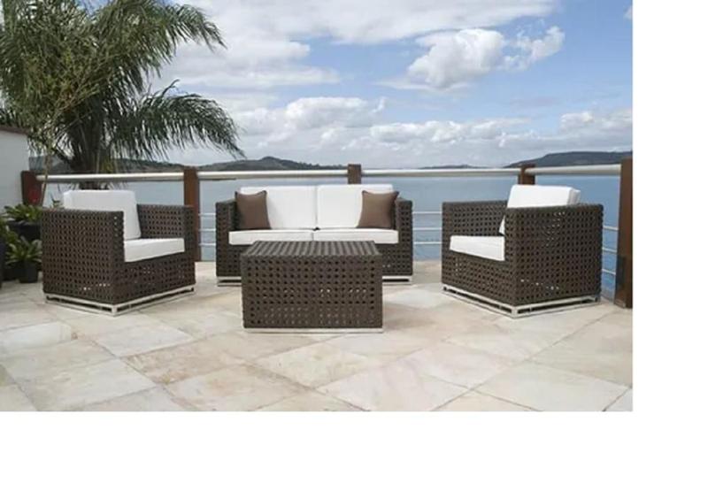 Jogo De Sofá Para Área Externa E 2 Poltronas Fibra Alumínio - Sarah ...