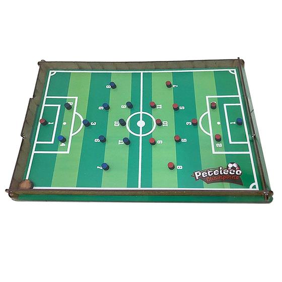 Jogo de Tabuleiro Futebol Peteleco em Madeira - Maninho Brinquedos ...
