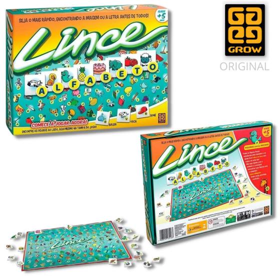 Jogo de tabuleiro grow lince alfabeto original familia - Letras ...