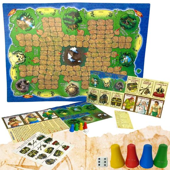 Jogo de Tabuleiro Ilha do Tesouro com Cartas e Acessórios - Europio ...
