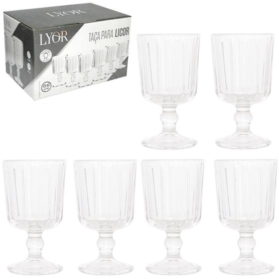 Jogo De Taca De Vidro Para Licor / Shot Com 6 Pecas 50Ml - LYOR - Taça ...