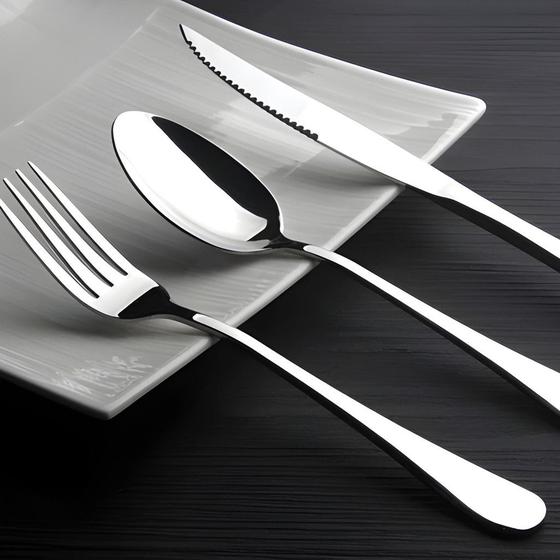 Jogo de Talheres 36 Peças para Cozinha Aço Inoxidável Conjunto de ...