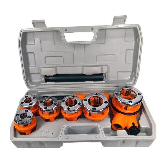 Jogo de tarraxa manual para canos metálicos 9 peças de 1/4" a 1.1/4 ...