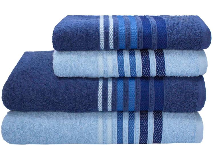 Jogo de Toalhas Camesa Algodão e Poliéster - Nacional Dynamo Azul e ...