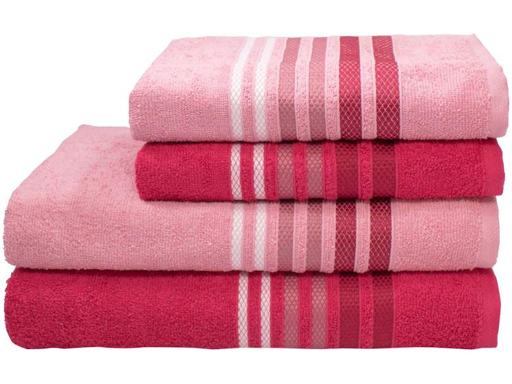 Jogo de Toalhas Camesa Algodão e Poliéster - Nacional Dynamo Rose e ...