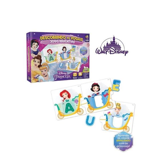 Jogo descobrindo vogais educativo princesas disney 10 peças - Mimo ...