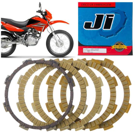 Jogo Disco Embreagem JI Moto Honda Bros 150 2003 2004 2005 5 Discos ...