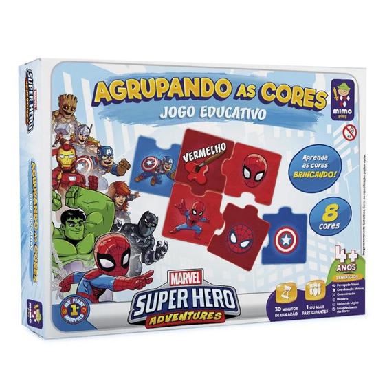Jogo Educativo Agrupando as Cores Quebra Cabeça Marvel Super Hero ...