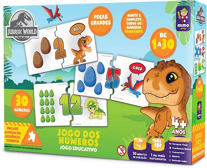 Jogo Educativo Jurassic World Jogo dos Números 2048 Mimo - Brinquedos Educativos - Magazine Luiza