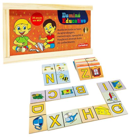 Jogo Educativo Para Alfabetização Dominó de Figuras e Letras ...