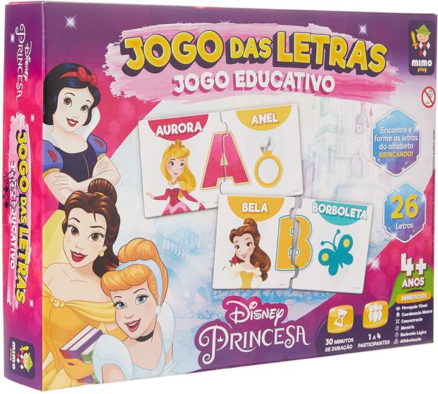 Jogo Educativo Princesas Jogo das Letras Mimo 2023 - Jogos Educativos ...