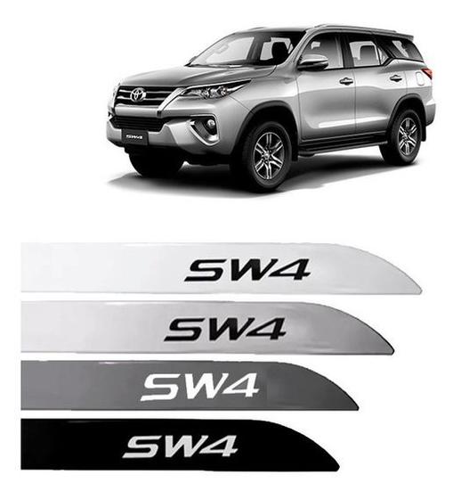 Jogo Faixa Friso de Porta Escrita Alta Cromada Toyota SW4 - Top Mix - Frisos e Borrachões ...