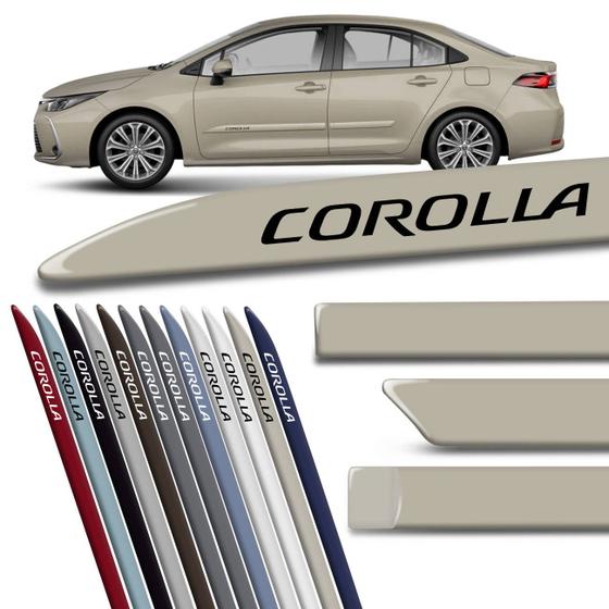 Jogo Friso Lateral Corolla 2008 a 2020 Cor Original Facão - SP - Frisos ...