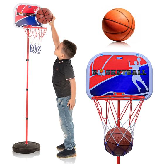 Jogo Infantil Cesta De Basquete Com Bomba e Bola Com Aro 8601 - Zippy ...