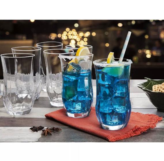 Jogo Kit De 6 Copos Opera Nadir Copo Vidro Para Água Suco Bebidas ...
