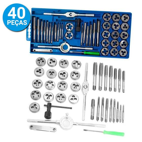 Jogo Kit Macho E Tarracha Tarraxa Cossinete Com 40 Peças Rosca Interna ...