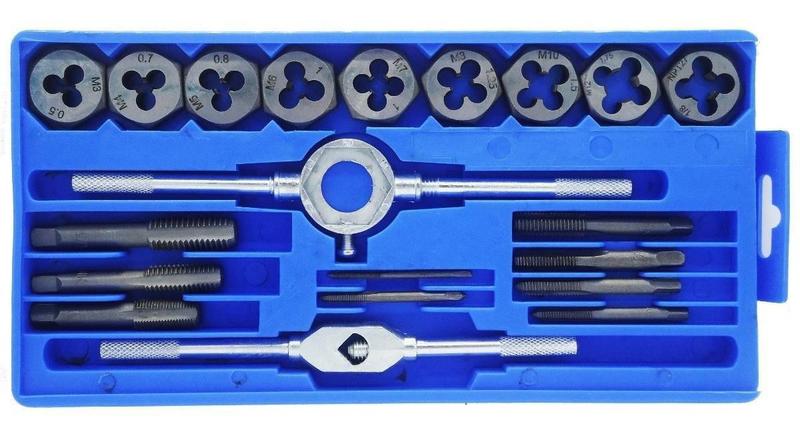 Jogo Kit Macho E Tarraxa Para Fazer Rosca + Maleta 20 Pecas - Gashop ...