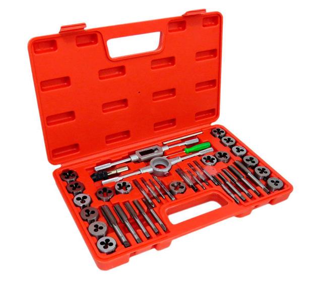 Jogo Kit Macho E Tarraxa Para Fazer Rosca + Maleta 40 Peças - leetools ...