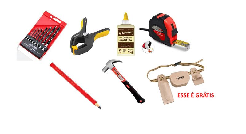 Jogo Kit Marceneiro Carpinteiro + Cinto Carpinteiro - mtx vonder faber ...