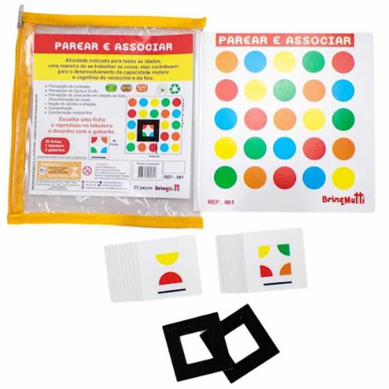 Jogo Pedagógico Parear e Associar Cores e Formas BrinqMutti - No Magalu ...