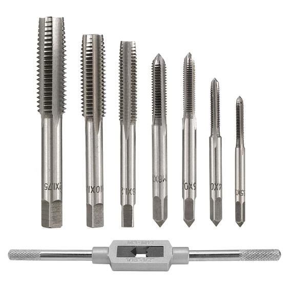 Jogo Profissional de Macho Com 8 Peças Rosca M3 A M12 Rosca Interna De ...