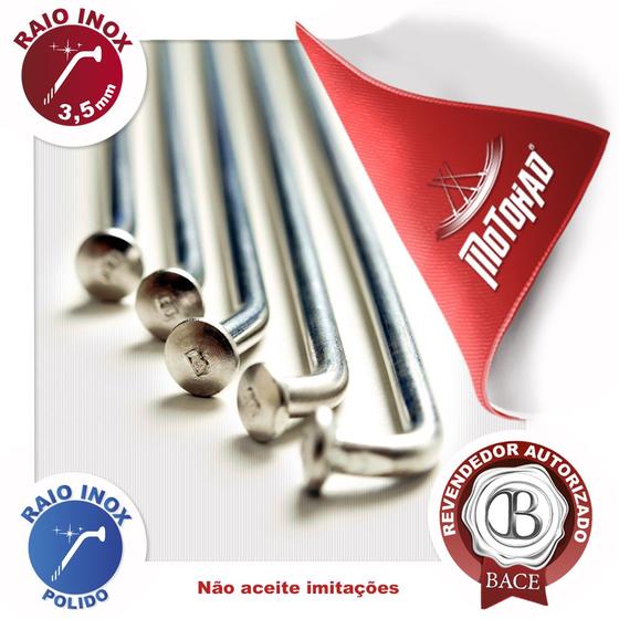 Jogo Raio Inox Bace NXR 160 Bros Traseiro (freio disco) 3,5mm - Jogo de ...