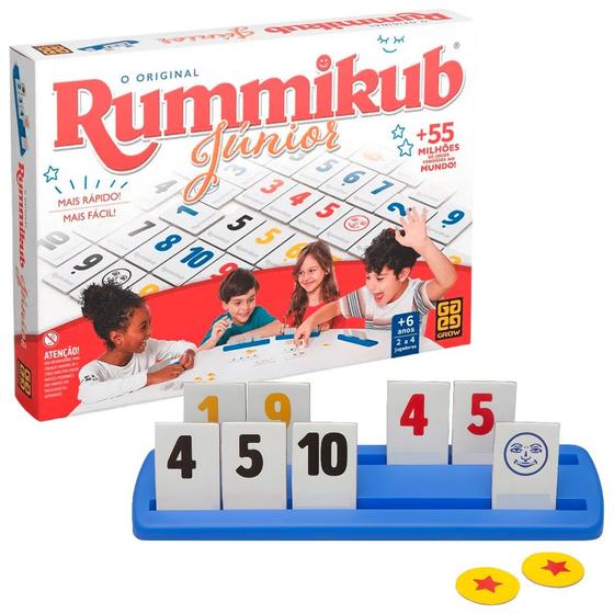 Jogo Rummikub Junior Infantil Tabuleiro De Mesa Matemático - Grow ...