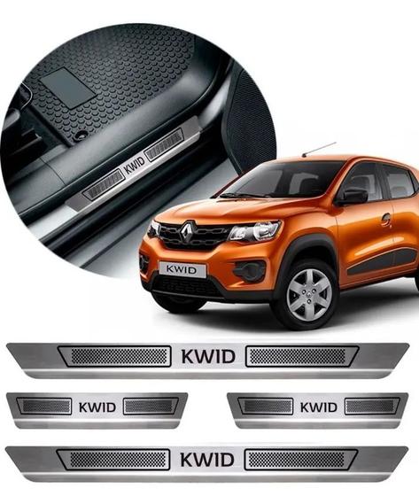 Jogo Soleira de Porta Aco Inox Renault Kwid - Nacional - Brinco ...
