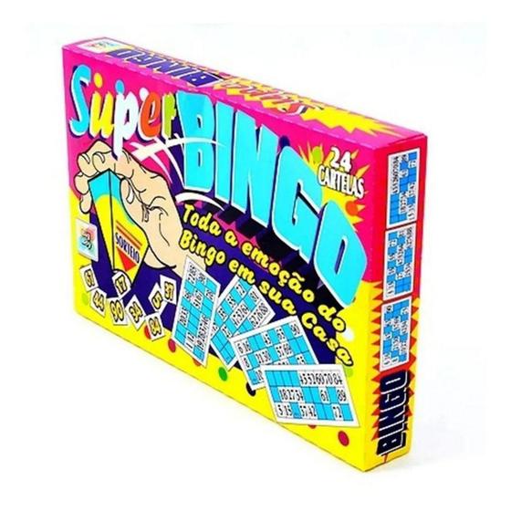 Jogo Super Bingo 90 Fichas 24 Mini Cartelas Big Boy - Incasa - Jogo ...