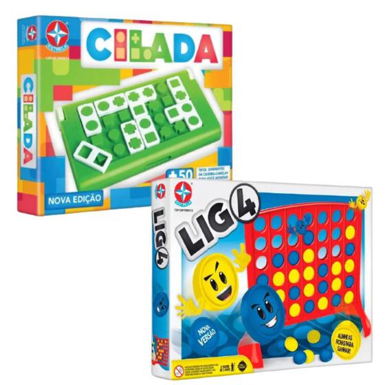 Jogos Pedagógico Cilada + Lig 4 Da Brinquedo Estrela - Brinquedos ...