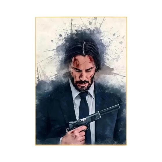 John Wick Capítulo 4 Pôster Do Filme Pintura Em Tela Arte De Parede ...