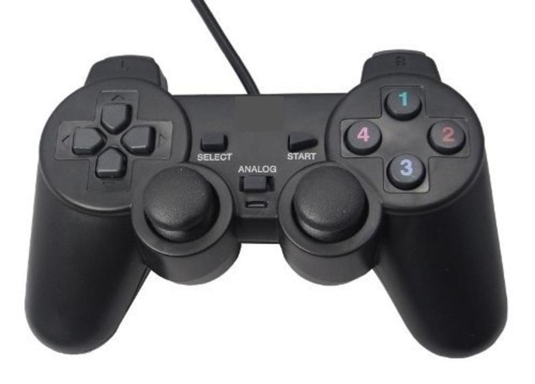 Joystick Controle Para Pc Gamer Jogos Vibração Dual Shock Usb Com Fio ...